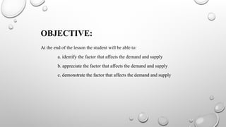 Know the factors affecting demand and supply.pptx