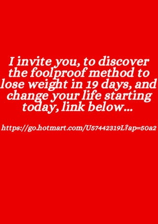 Know the foolproof method to lose weight in 19 days