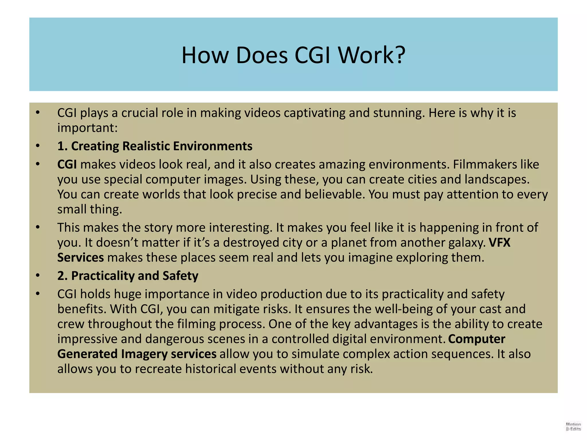 Know the Important Role of CGI in Films.pptx