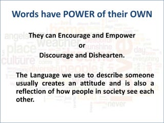 Know the language of disability | PPTX