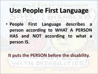 Know the language of disability | PPTX