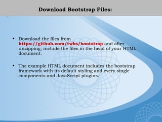 Know the reason behind choosing bootstrap as css framework | PPT
