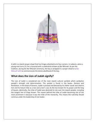 Know the significance of the symbol of Lion of Judah in Bar Mitzvah ...