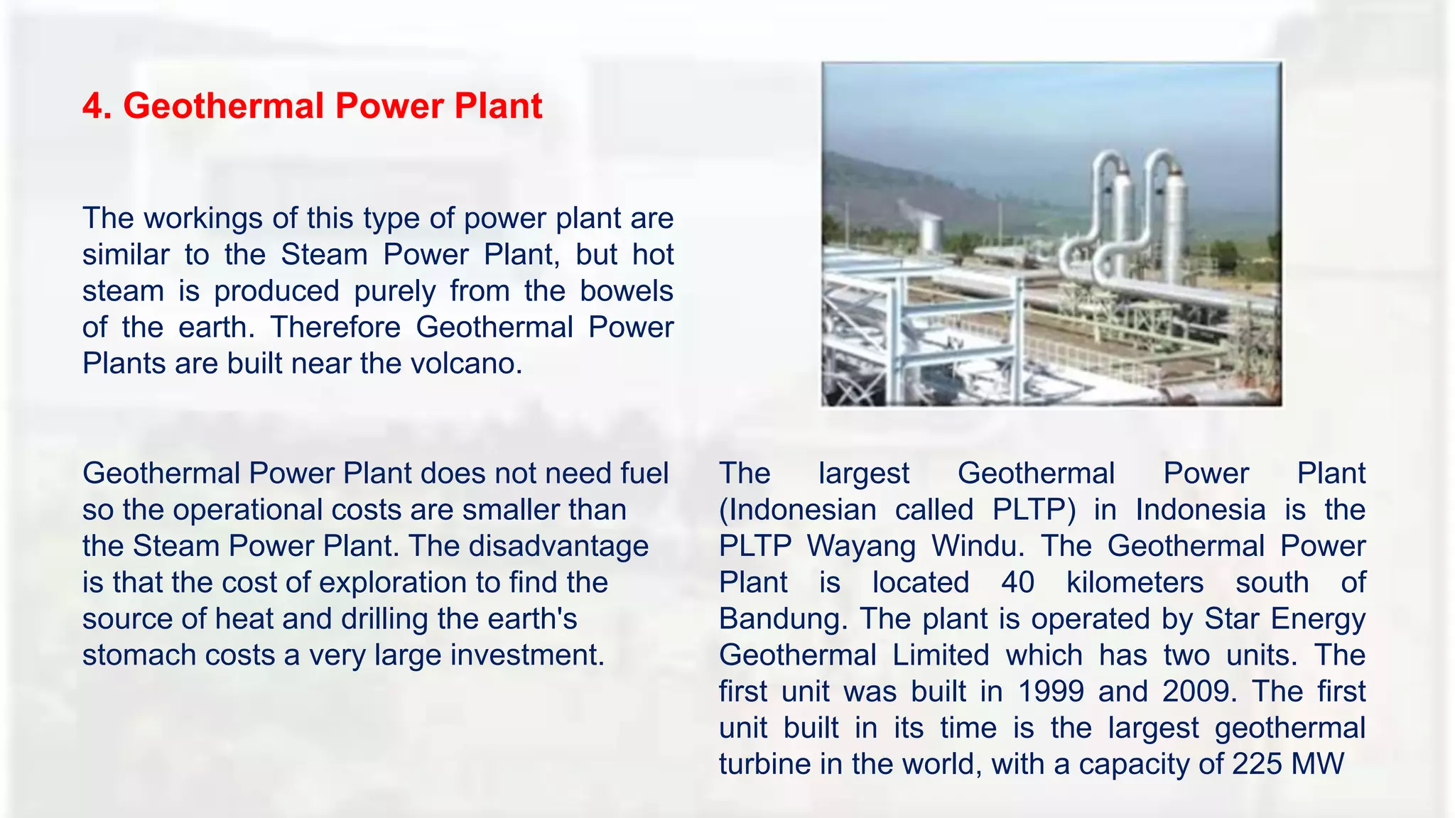 KNOW THE TYPES OF POWER PLANTS IN THE WORLD | PPTX