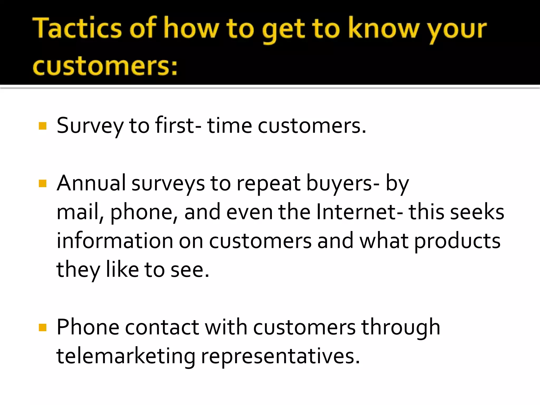 Know thy customer | PPTX