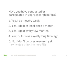 Know Thy User: The Role of Research in Great Interactive Design | PDF
