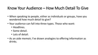 Know your audience | PPT