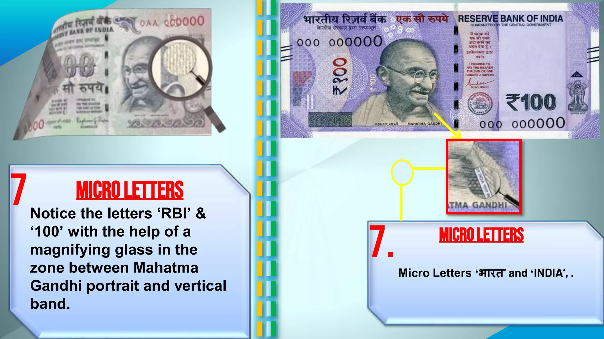 The security features of 100 rupee currency note | PPTX