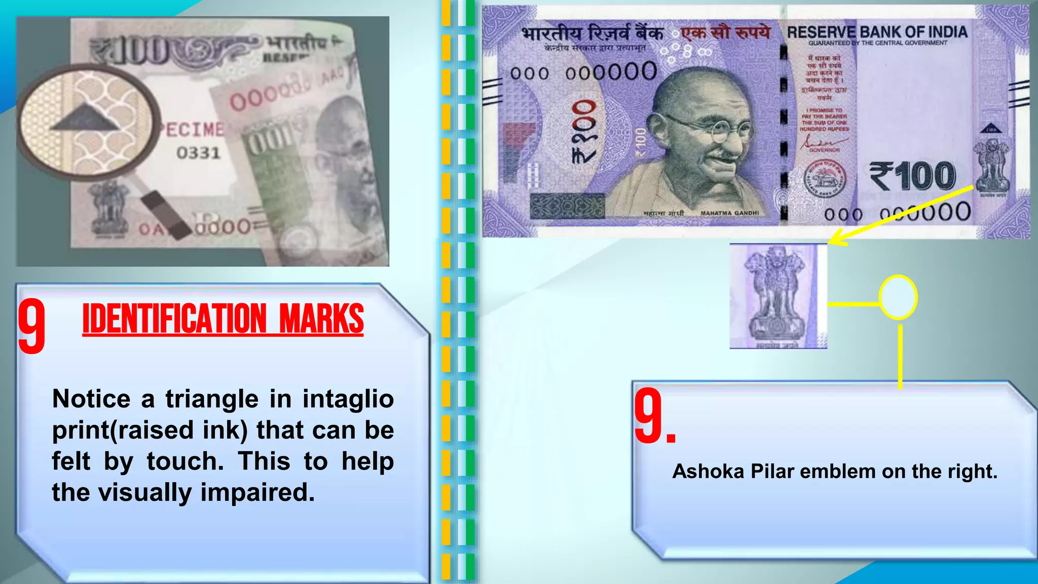The security features of 100 rupee currency note | PPTX