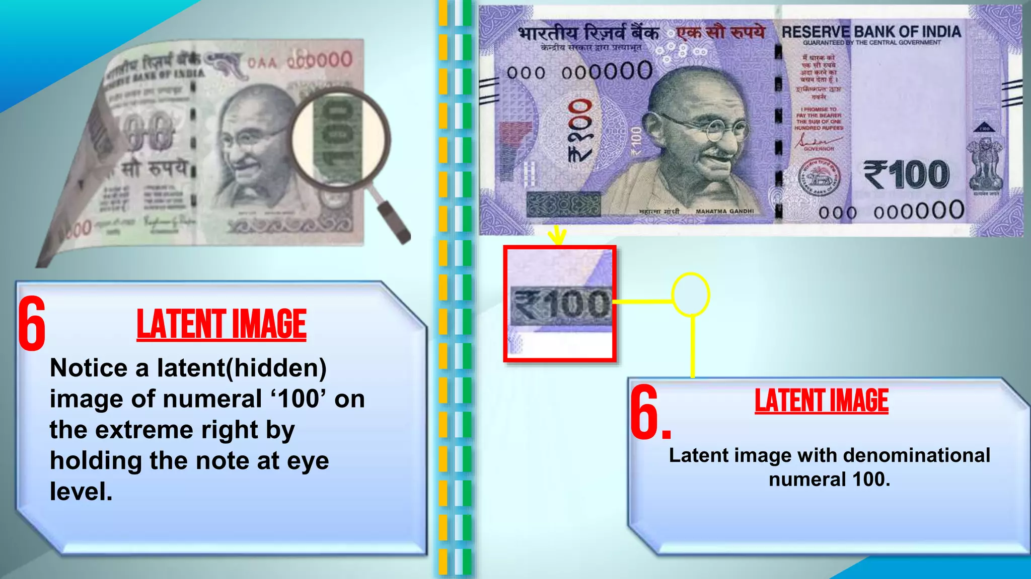 The security features of 100 rupee currency note | PPTX