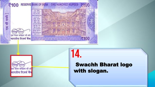 The security features of 100 rupee currency note | PPTX
