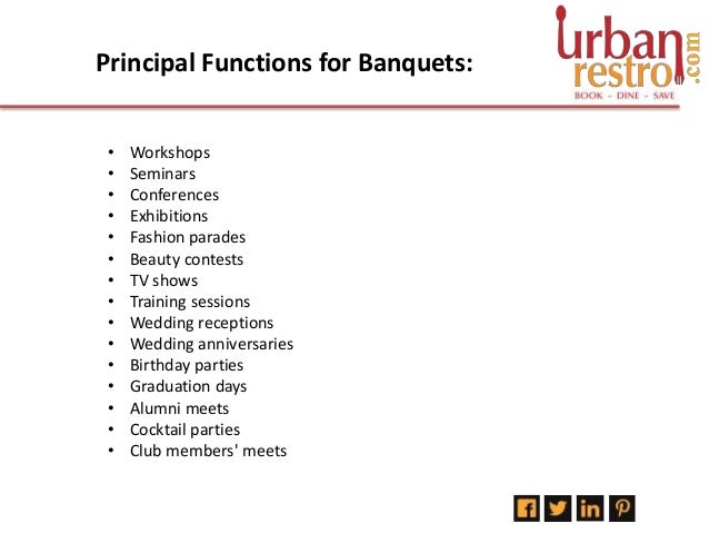 Know your banquet