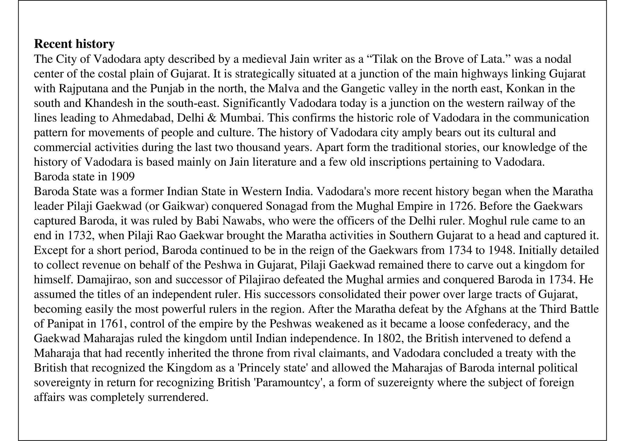 Know your baroda | PDF