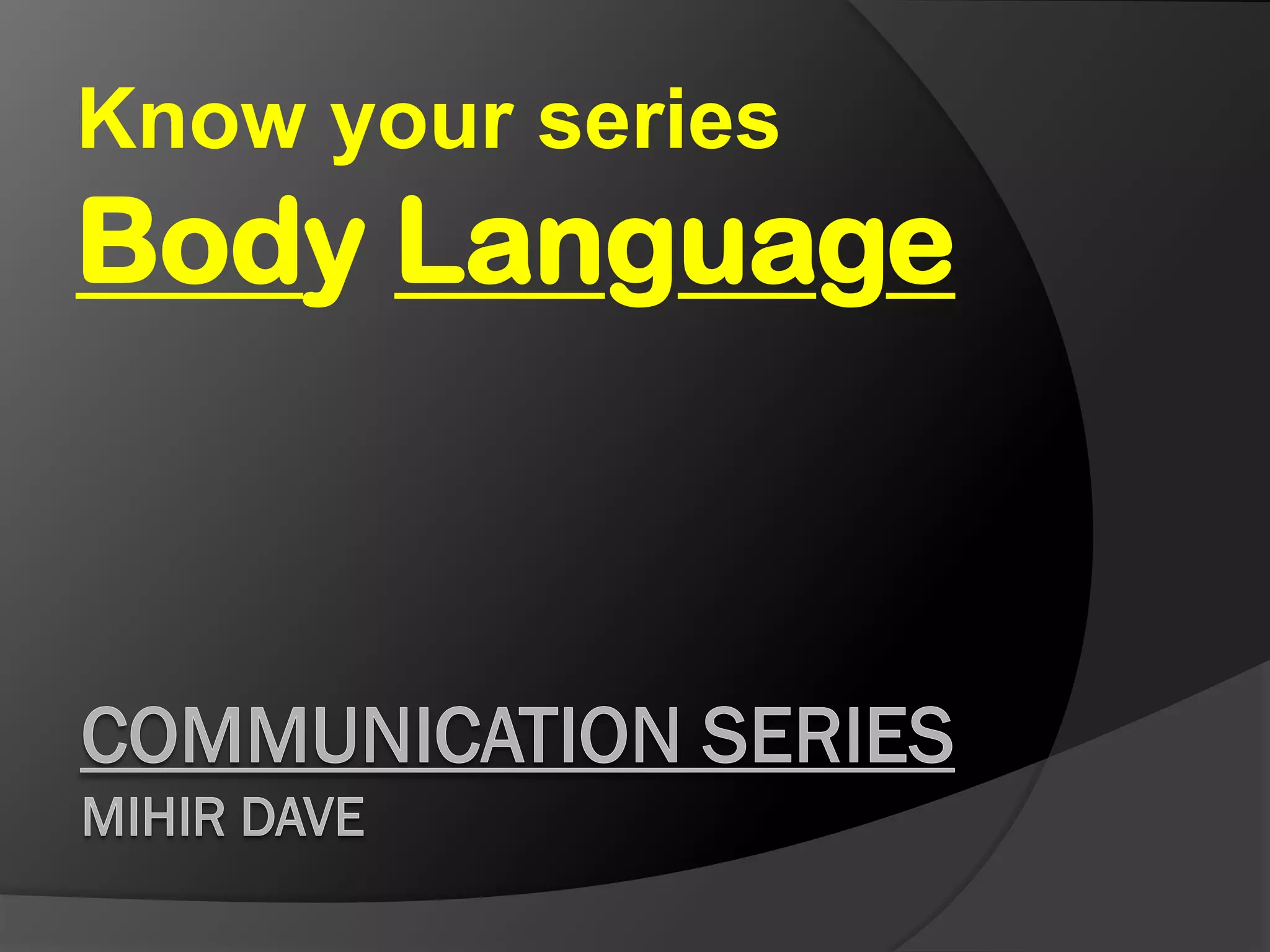 Know your body language | PDF