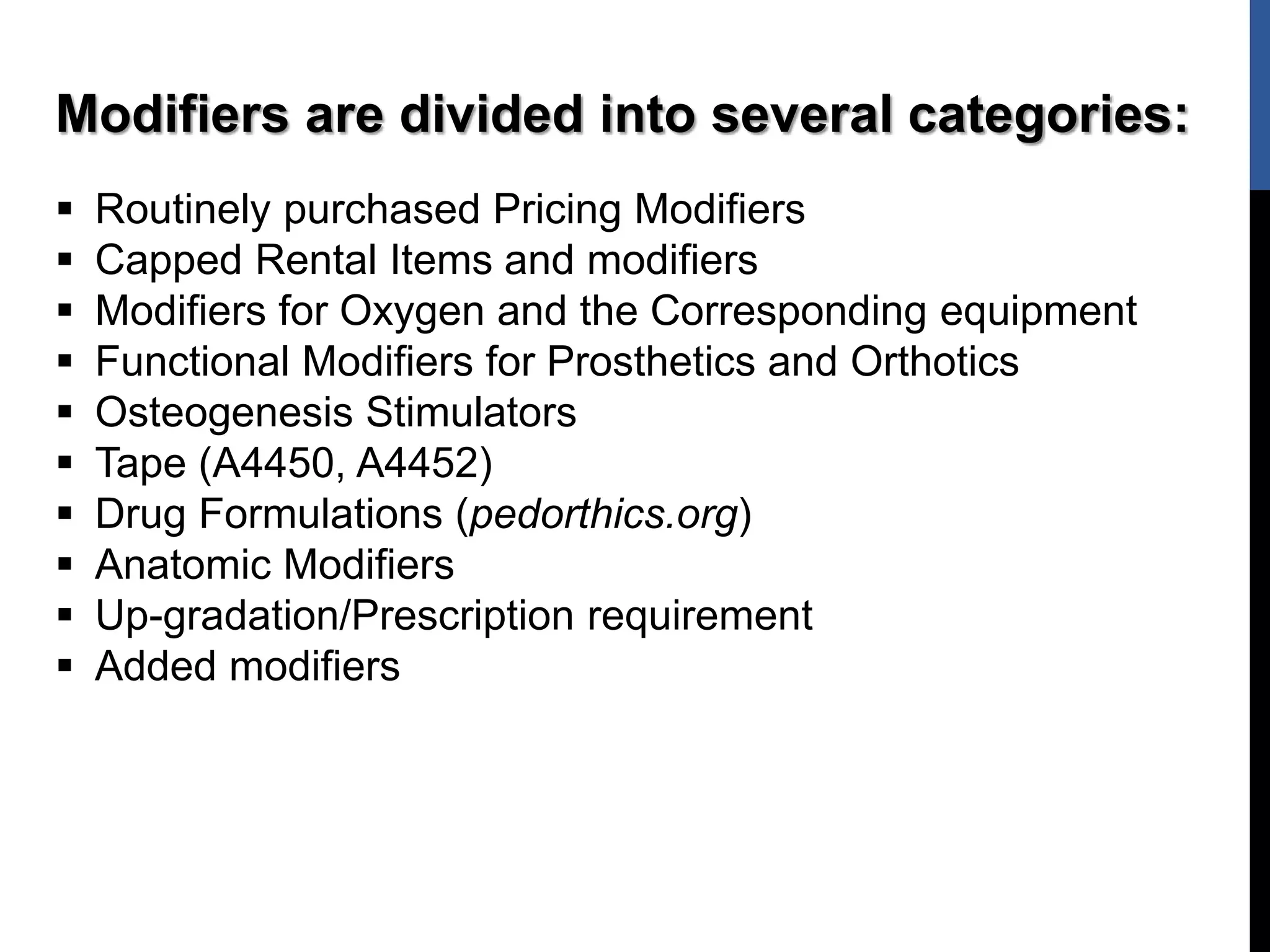 Know your dme modifiers | PPTX | Medical Health
