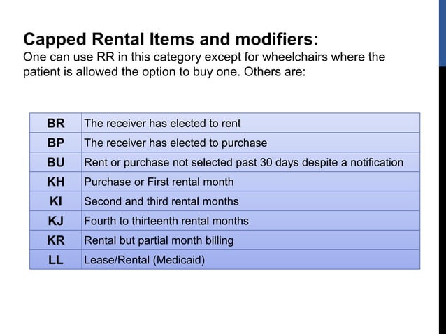 Know your dme modifiers | PPTX | Medical Health