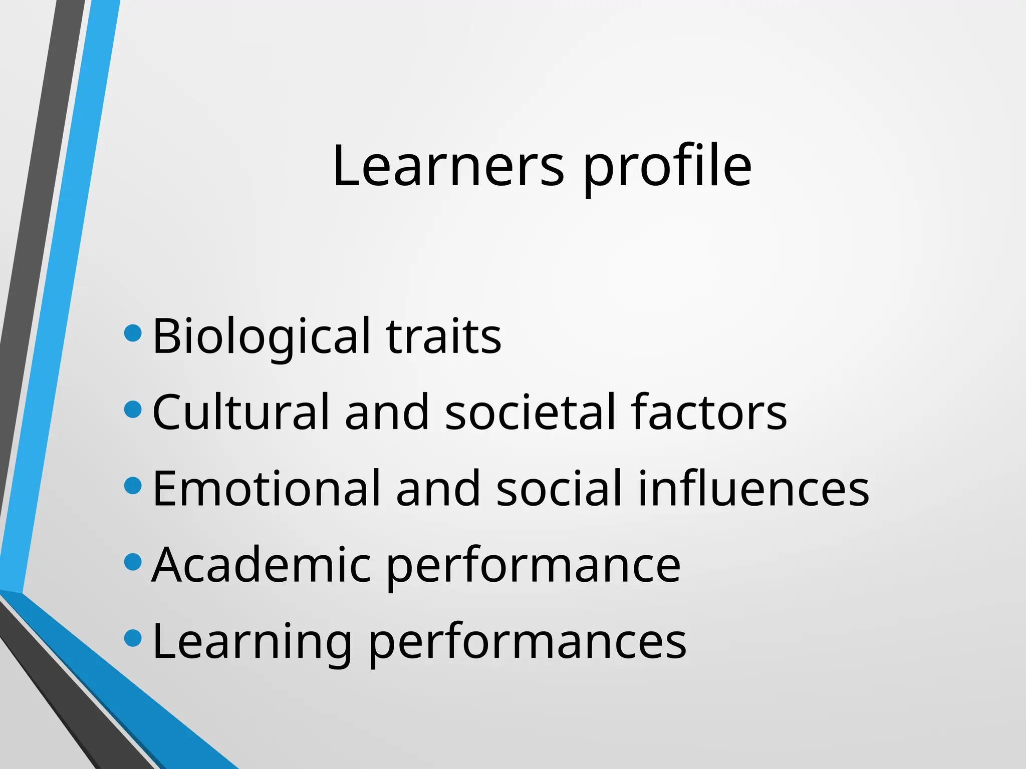 KNOW YOUR LEARNERS (KYL) used in trainig | PPT