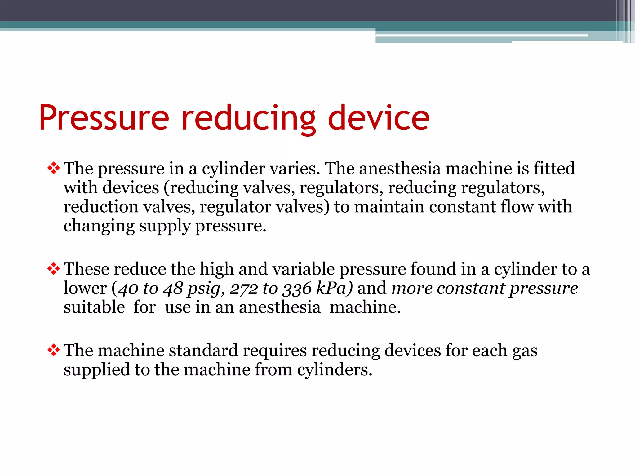 The basic anaesthesia machine | PPTX