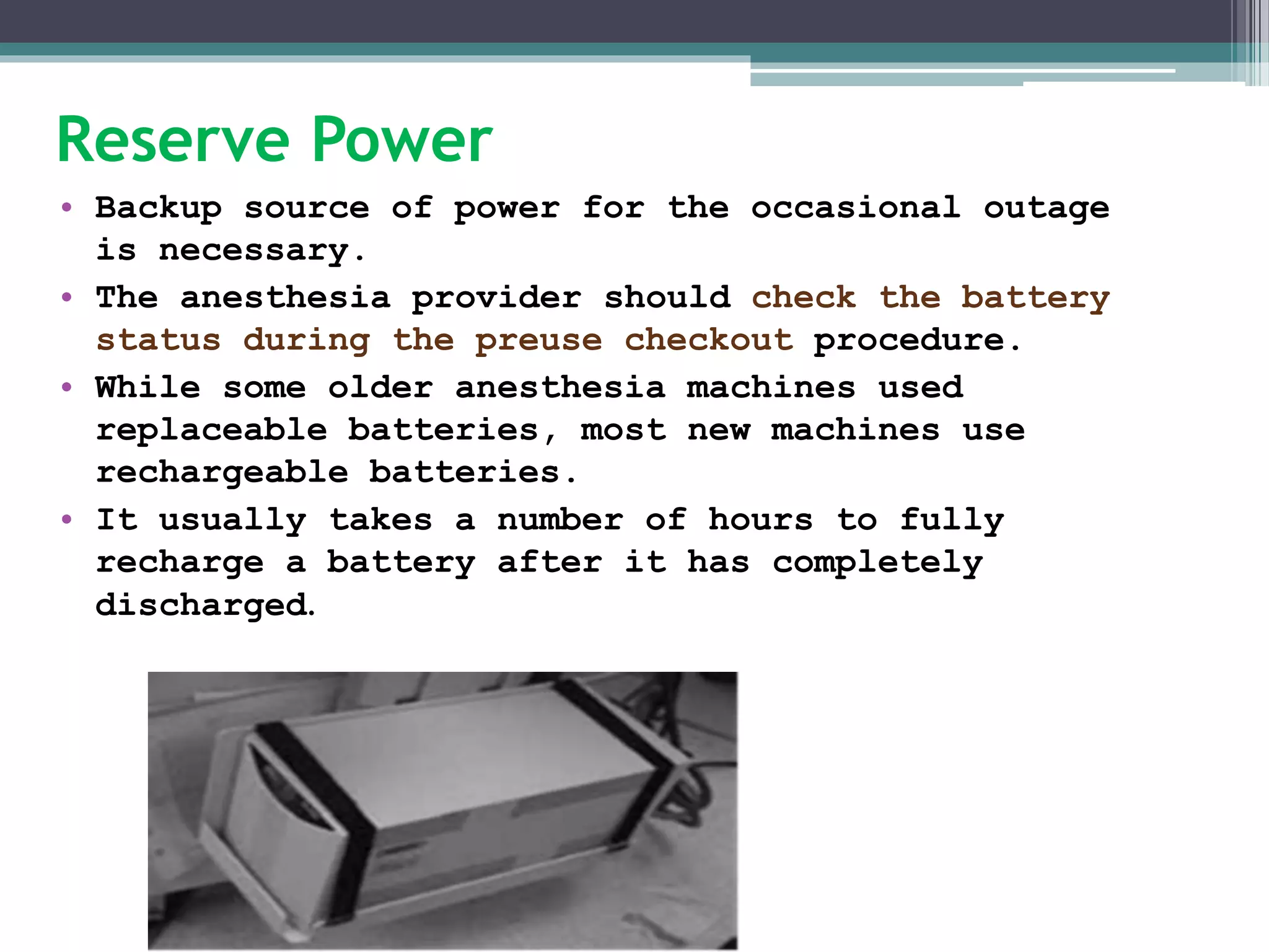 The basic anaesthesia machine | PPTX