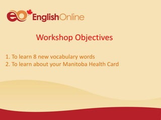 Know your mb health card mb | PPTX | Health Insurance | Insurance