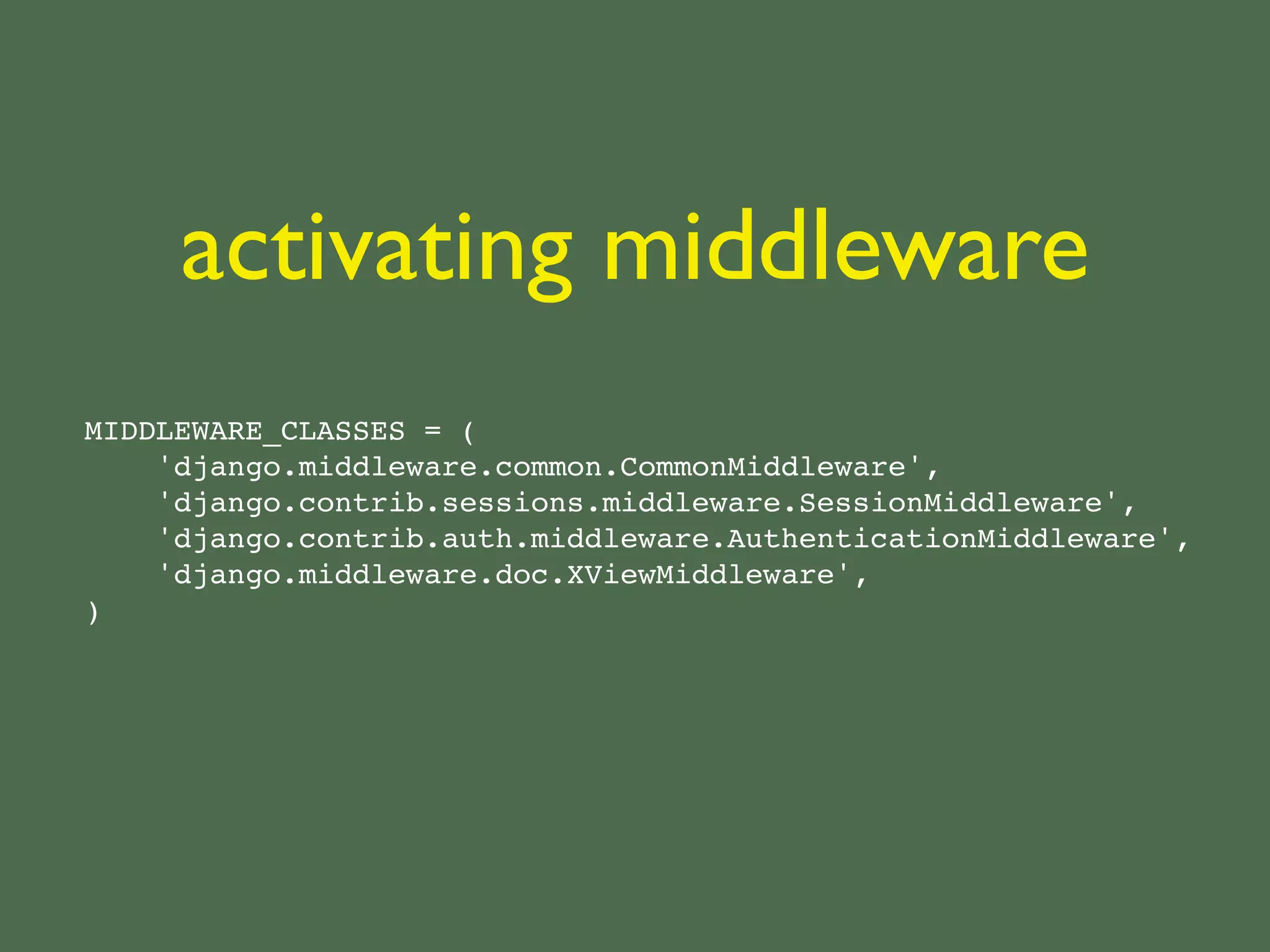 Django - Know Your Namespace: Middleware | PDF