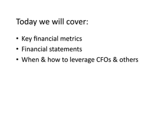 Know your numbers | PDF