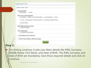 Know your PAN by Name & Date of Birth | PPT
