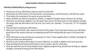 Know your power visualization and affirmation exercises | PPTX