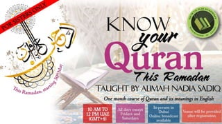 Know your Quran pdf for education purpose | PPT