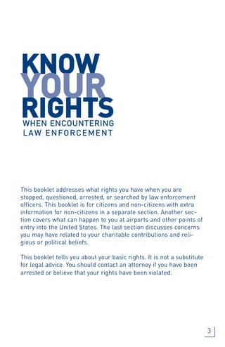 KNOW YOUR RIGHTS WHEN ENCOUNTERING LAW ENFORCEMENT | PDF