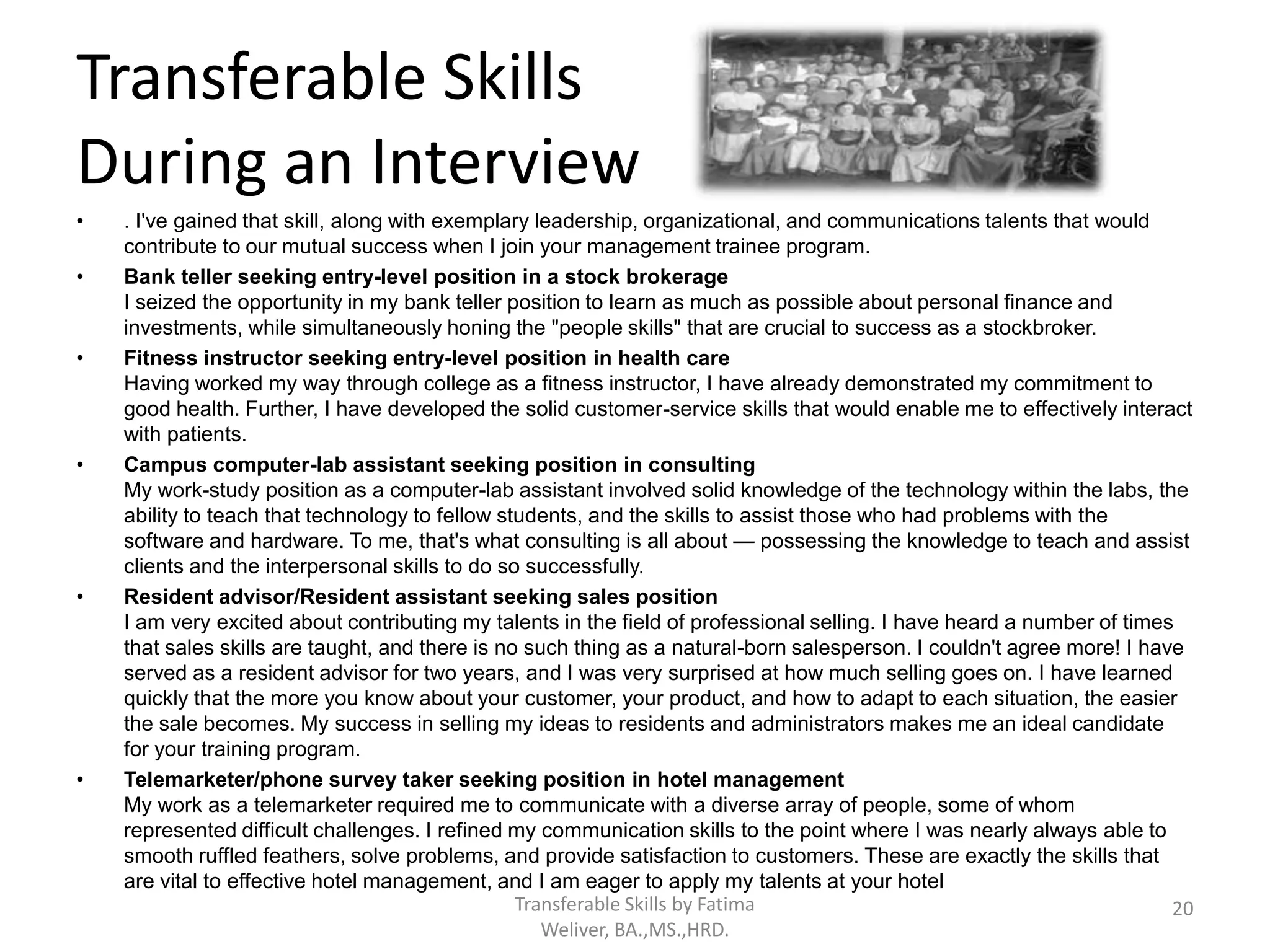 transferable Skills Presentation | PPTX