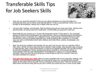 transferable Skills Presentation | PPTX