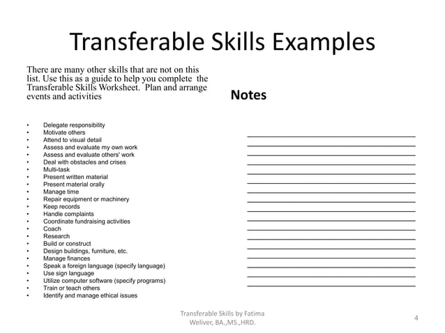 transferable Skills Presentation | PPTX