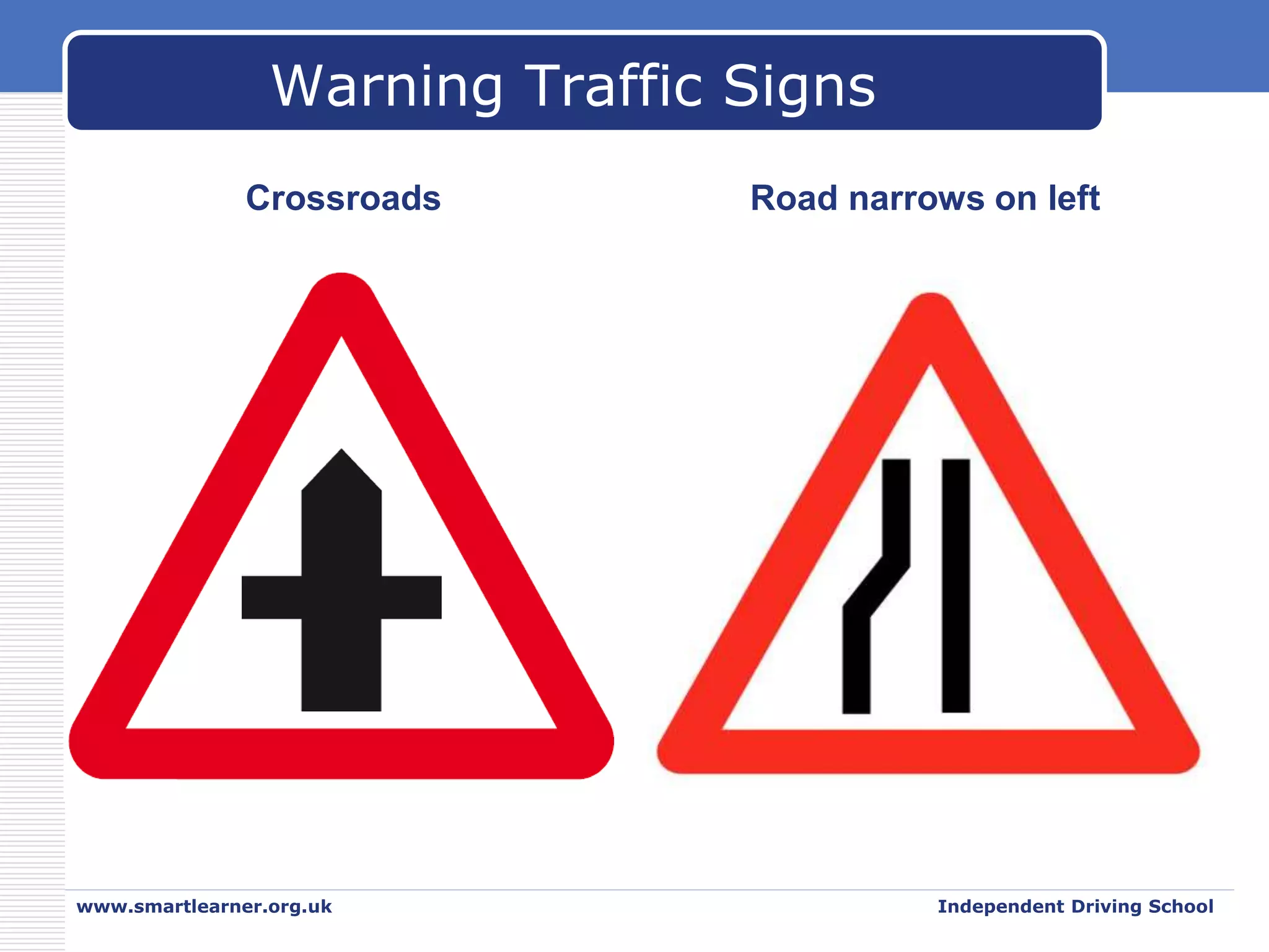 Know your traffic signs-warning | PPT