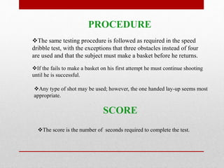 Knox Basketball Skill Test | PPTX