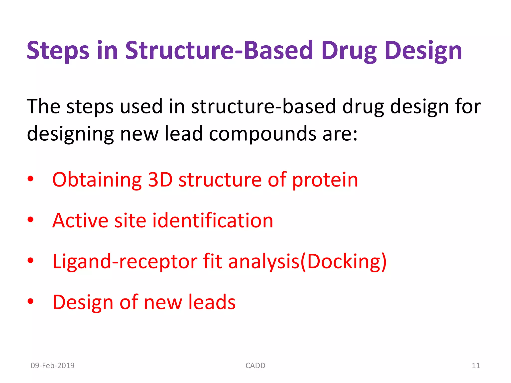COMPUTER AIDED DRUG DESIGN | PPTX