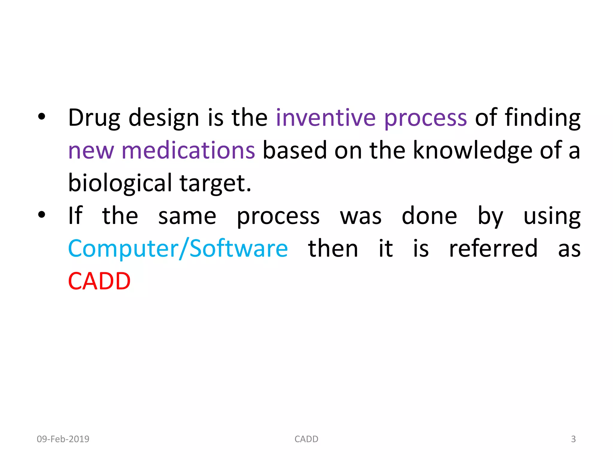 COMPUTER AIDED DRUG DESIGN | PPTX