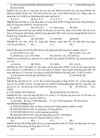 Câu hỏi thường gặp lý thuyết hóa hữu cơ | PDF