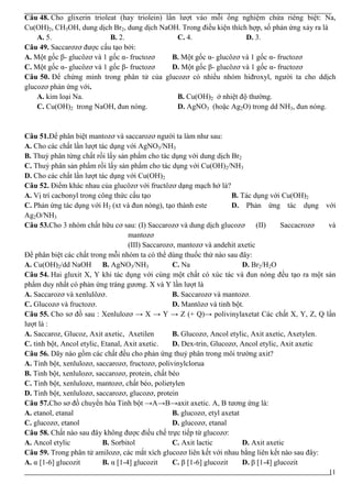 Câu hỏi thường gặp lý thuyết hóa hữu cơ | PDF