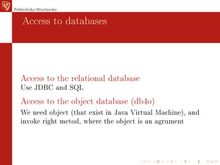 Automatic mechanism data migration between relational and object database | PPT