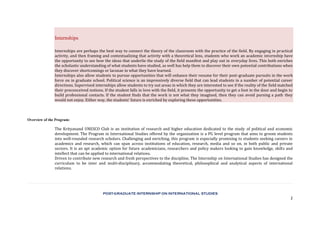 POST-GRADUATE INTERNSHIP ON INTERNATIONAL STUDIES | PPT