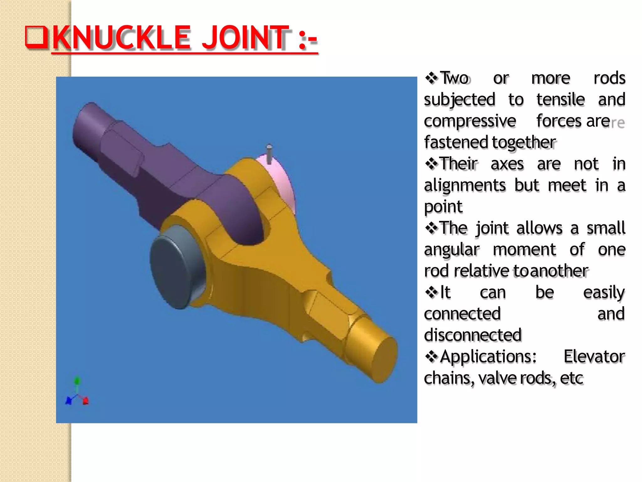Knuckle joint | PPTX | Physics | Science