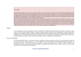 POLITICAL SCIENCE INTERNSHIP | PPT