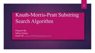 Knuth morris pratt string matching algo | PPT