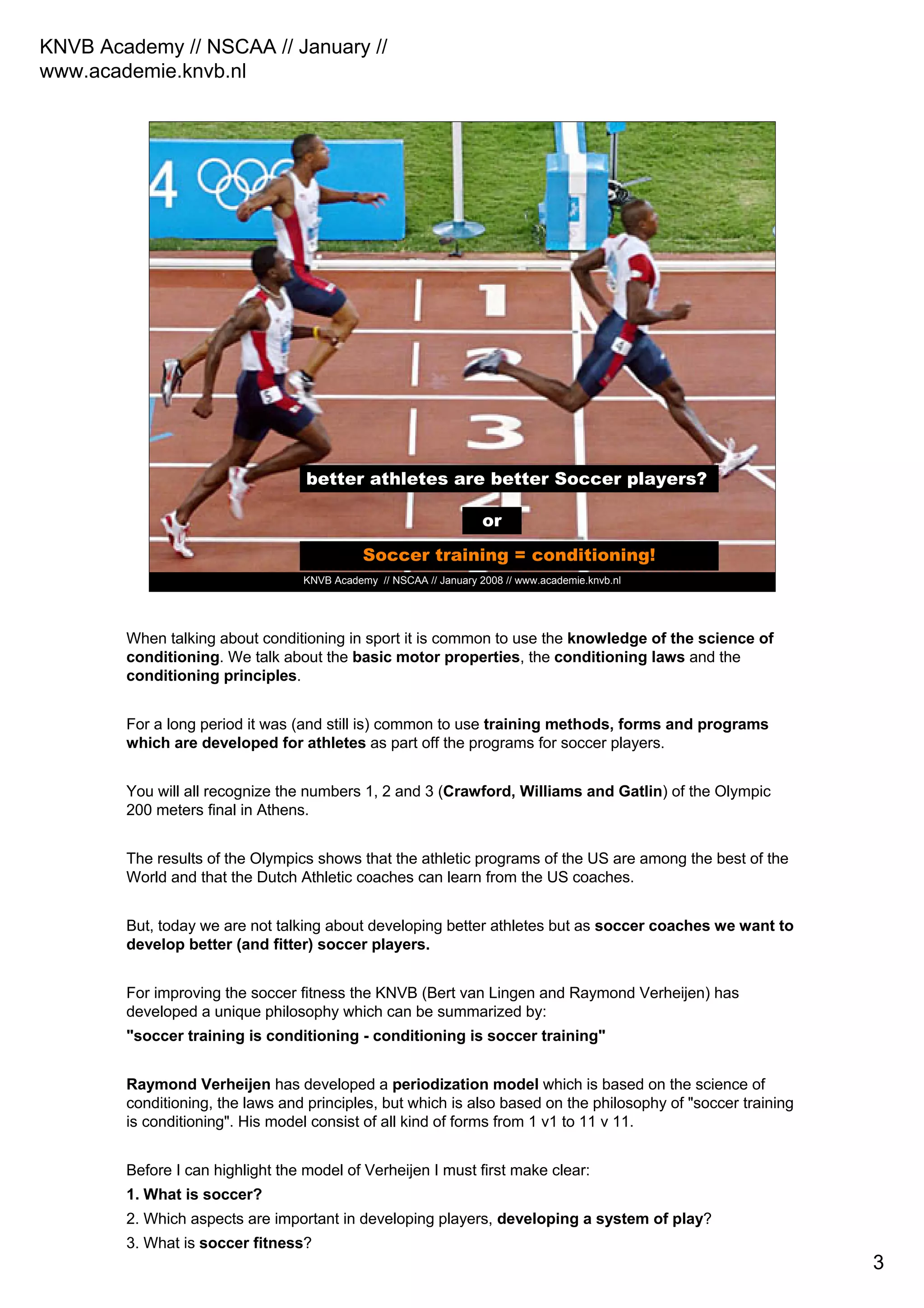 "Conditioning Aspects in Developing a Style of Play" | PDF