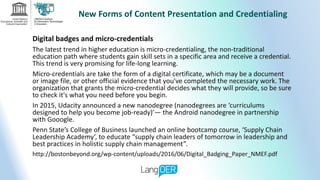 The future of credentials for learning outcomes with OER and MOOCs | PPTX