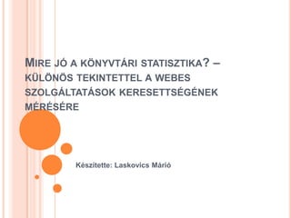 Könyvtári statisztika | PPT