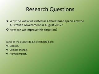 Koala homework project | PPTX