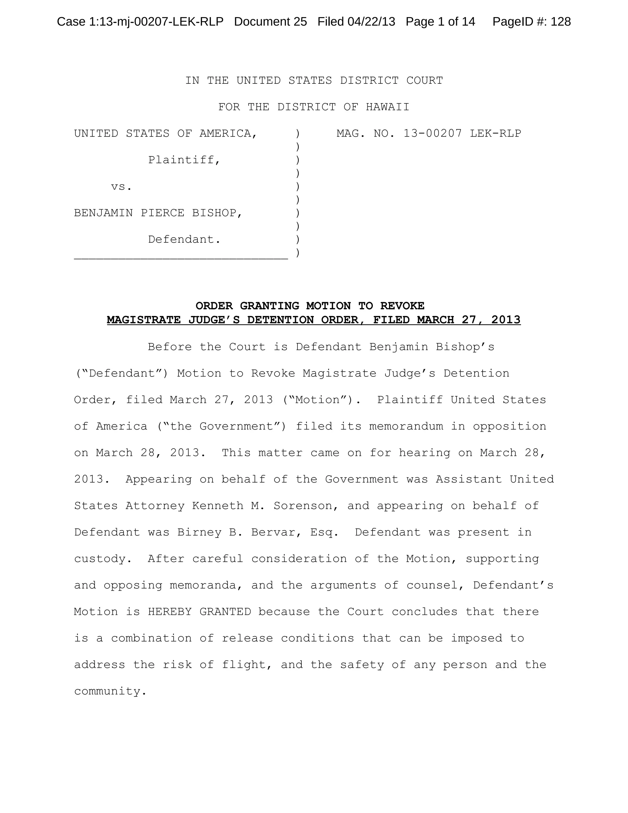 Kobayashi detention order | PDF