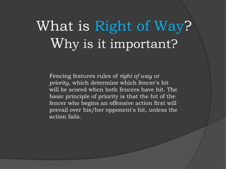 Fencing presentation for middle school girls | PPTX